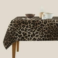 Leopard Tablecloth 60 x 60 Inch Square, Brown Cheetah Leopard Print ...