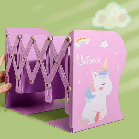 Retractable Book Holders, Adjustable Bookends, Metal Bookends for Kids ...