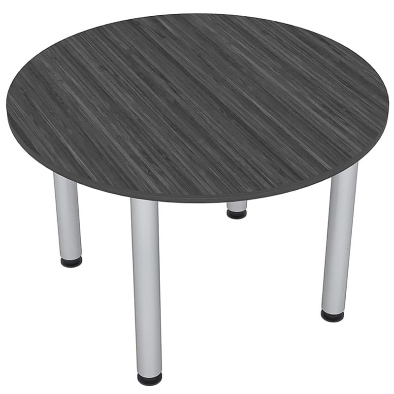 4 Person Round Conference Table Metal Post Legs 42 Asian Night ...