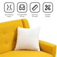 Jerry Guo Linen Modern Tufted Loveseat Upholstered Sofa Yellow ...