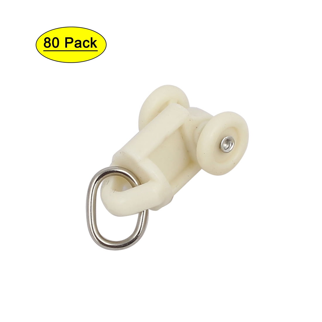Uxcell 10mm Dia Twin Wheel Curtain Track Rail Slide Rollers Gliders ...