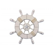 Rustic Dark Blue Ship Wheel 18 in. Decorative Accent - Walmart.com