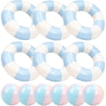12 Pcs Pool Floats Included 6 Pastel Inflatable Beach Balls and 6 ...