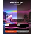 CAFORKP 16.4 ft Smart RGB-IC LED Neon Rope Light, App/Remote Control ...