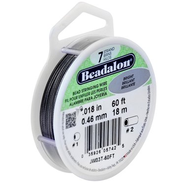 Beadalon Bead Wire 19Strand .012" Bright 30' - Walmart.com
