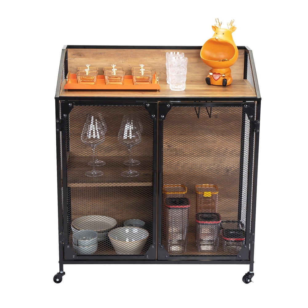 Topcobe Roller Freestanding Pantry Locker, Kitchen Console Sideboard ...