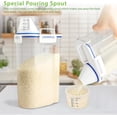 Airtight Rice Storage Container, 3 to 5 lbs Dry Food Canister, BPA Free ...
