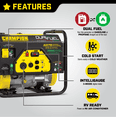 Champion 3500-Watt Dual Fuel RV Ready Portable Generator - Walmart.com