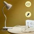 Clip-On LED Desk Lamp with 3 Brightness Modes, Flexible Gooseneck, USB ...