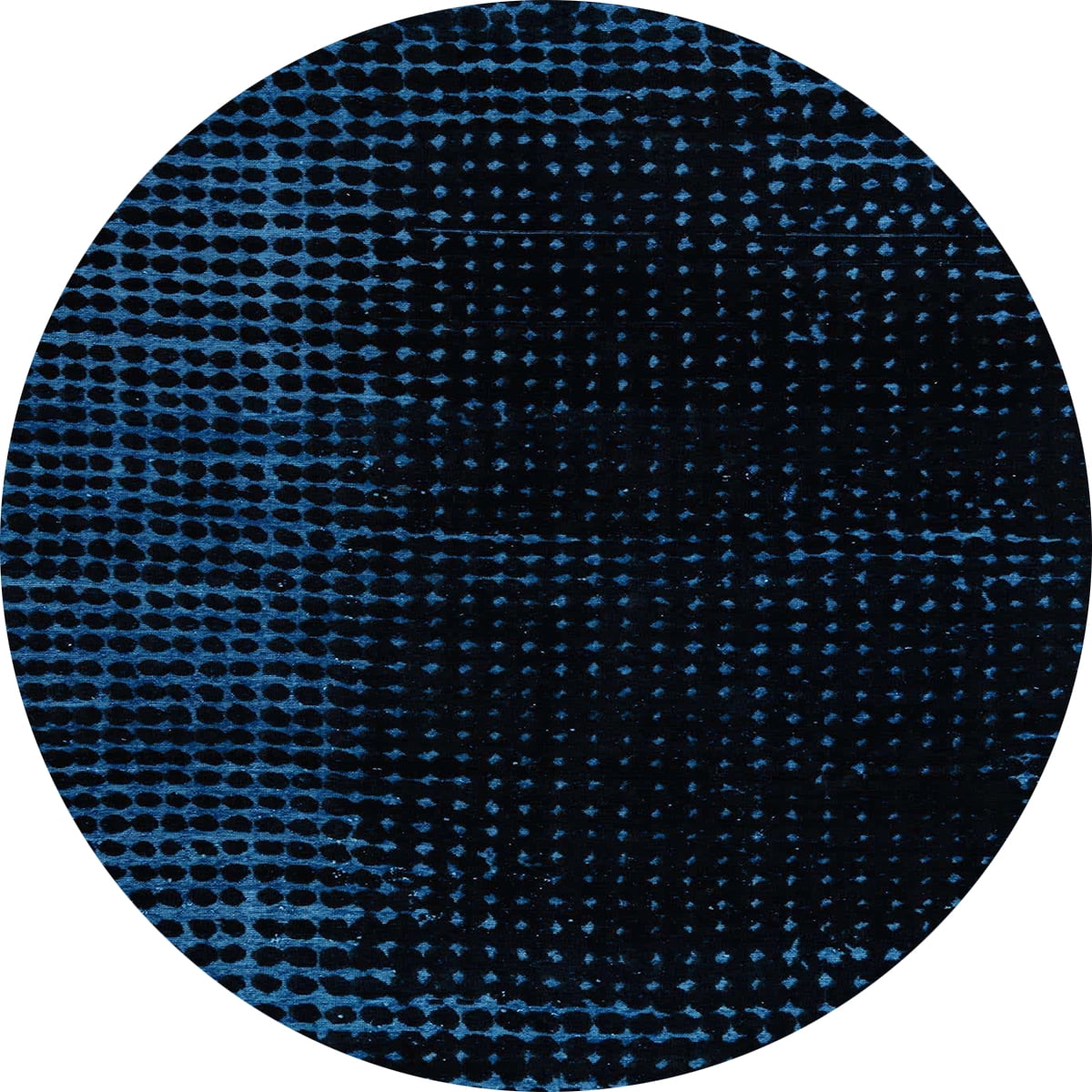 Ahgly Company Indoor Round Abstract Black Abstract Area Rugs, 5' Round ...