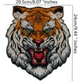 Tiger Embroidered Patches The Roaring Tiger Embroidery Applique Patches Animal Fabric Patches ...