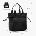 Black Reusable Insulated Lunch Bag with Water Bottle Holder for Work ...