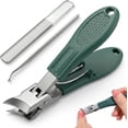 Eagle Beak Beveled Nail Clippers, Wide Jaw Opening Anti-Splash Slanted ...
