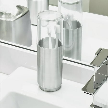 iDesign Austin Covered Toothbrush Holder, Brushed - Walmart.com