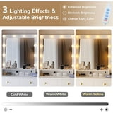 Large Vanity Desk with LED Lighted Mirror, USB Charging Station, 5 ...