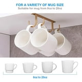 Goodwill Mug Rack Under Cabinet - Coffee Cup Holder, 8 Mugs Hooks Under ...