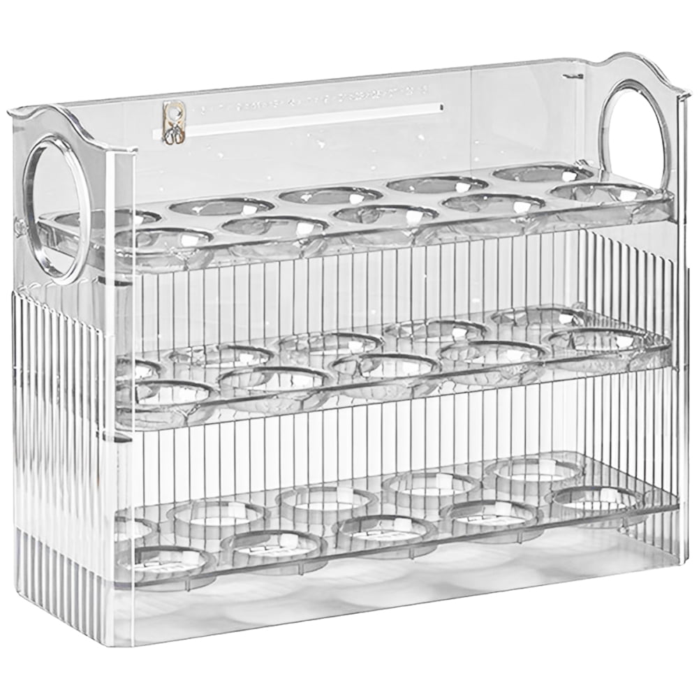 FLhrweasw Caja Almacenamiento 30 Rejillas Soporte Transparente Con Asa ...