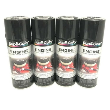 Duplicolor Gloss Black Engine Enamel with Ceramic, High Temp Heat Paint ...