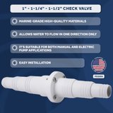 Five Oceans 1-Inch - 1 1/4-Inch - 1 1/2-Inch Check Valve Stepped ...