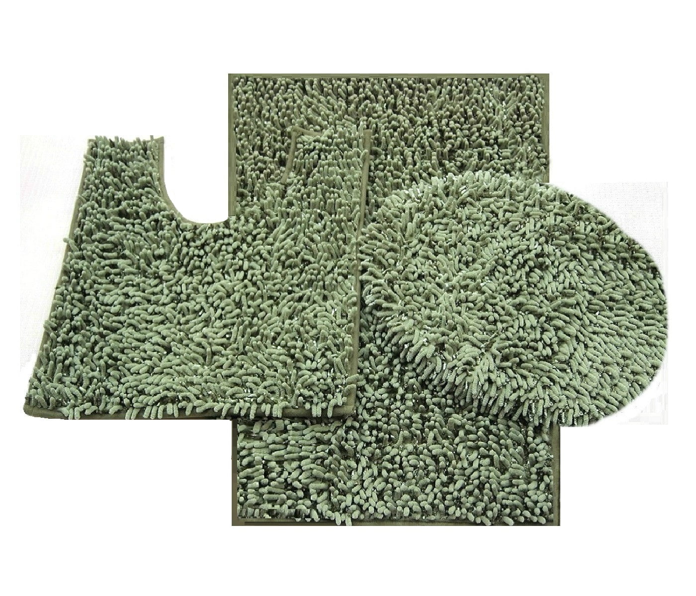 3 Piece Bath Rug Set Mix Chenille - Walmart.com