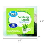 Great Value Soothing Lotion Facial Tissues, 60 Tissues per Cube, 3-Ply ...