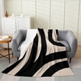 Black Dark Tan Fleece Throw Blanket Baby 30"x40" Modern Art Abstract ...