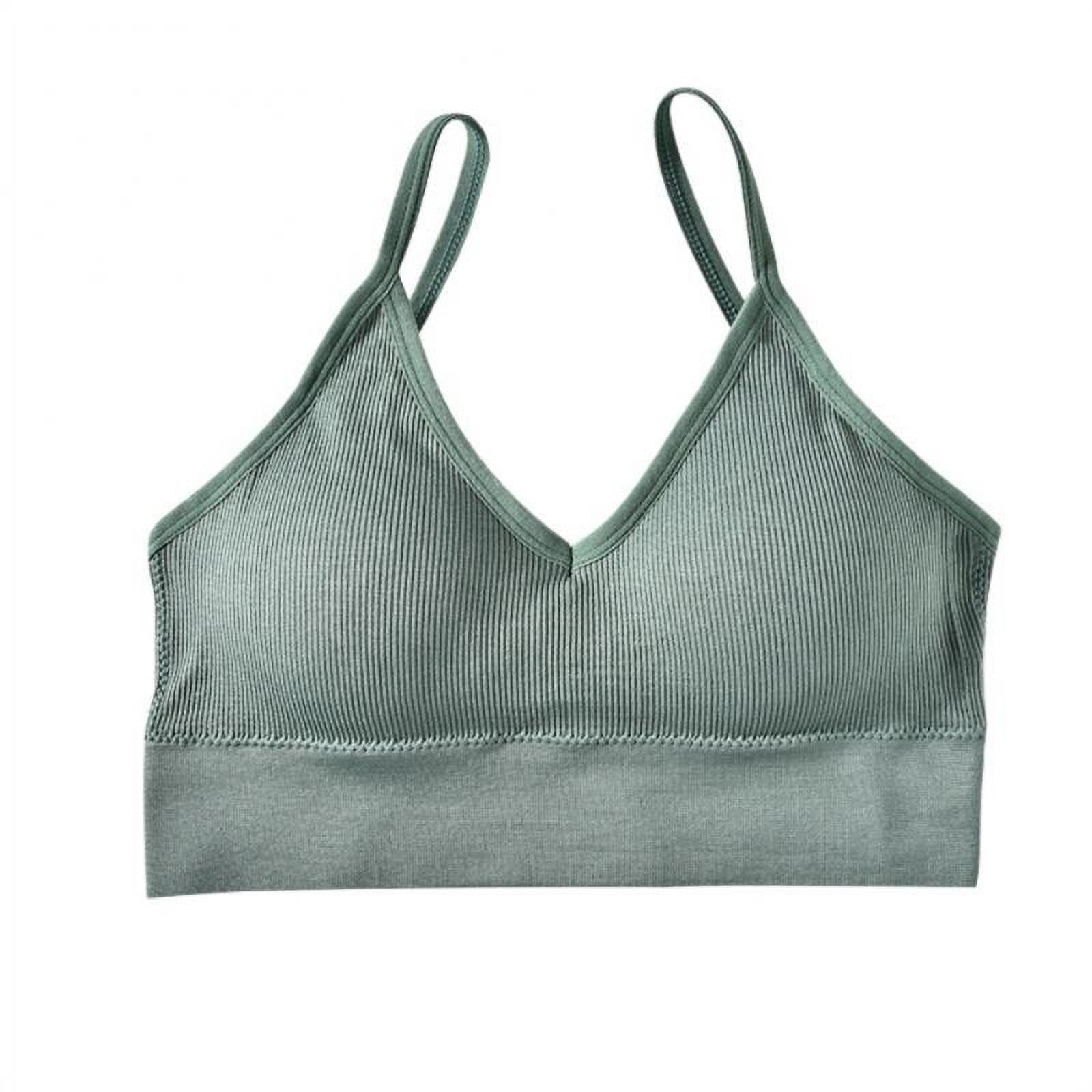 Bras for Women Low Back Bra Comfort V Neck Cami Crop Low Back Workout ...