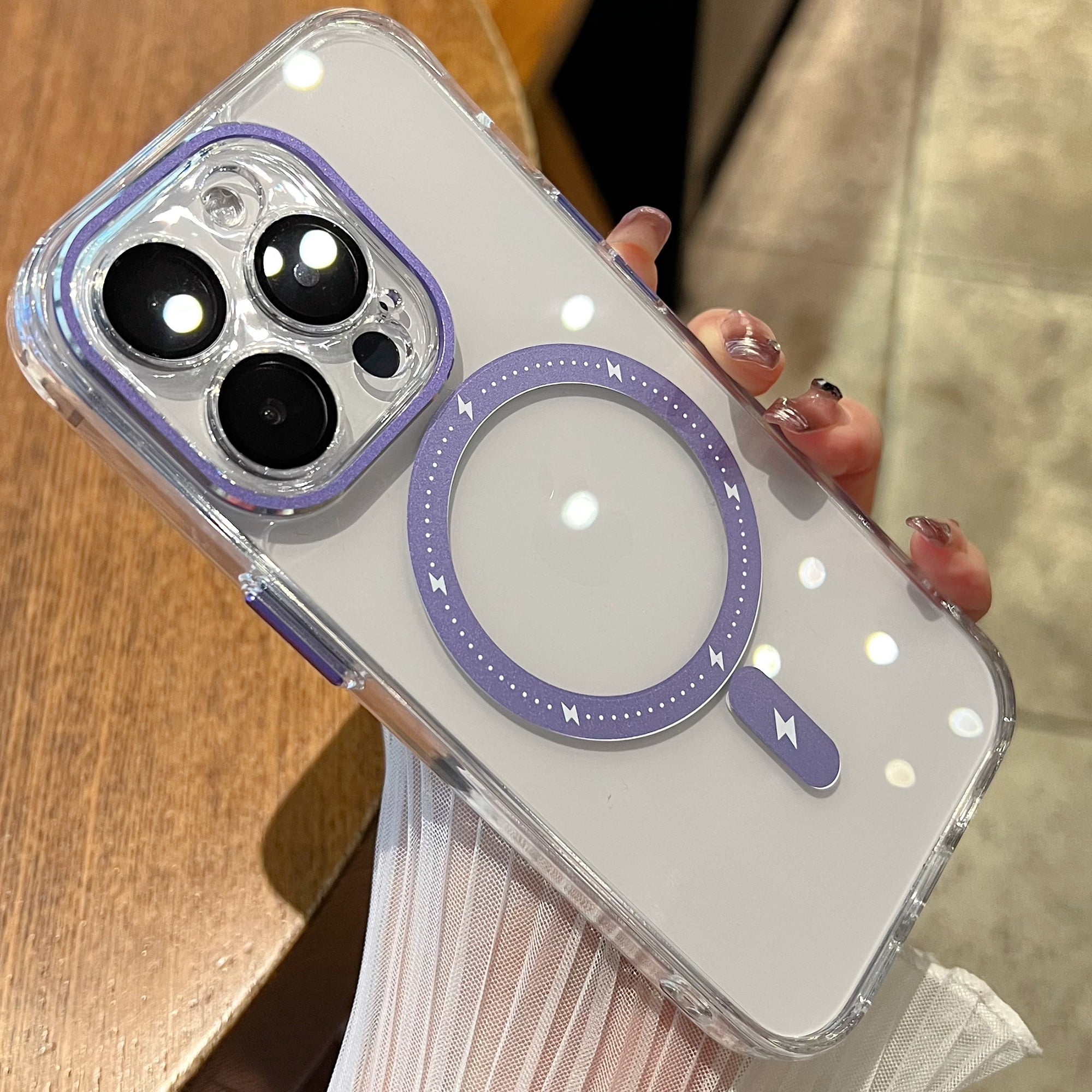 Dteck Magnetic Clear for iPhone 13 Pro Case with MagSafe Integrated ...