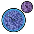 BZSMCE Voice Activated LED Night 12in Clock 12in Clock with Purple ...