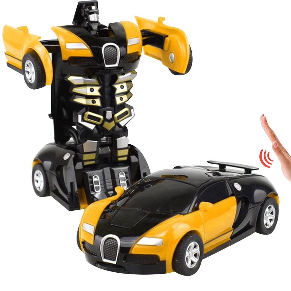 HAOAN Car Robot Toy , 2 in 1 Robot Deformation Crash Car Toys with LED ...