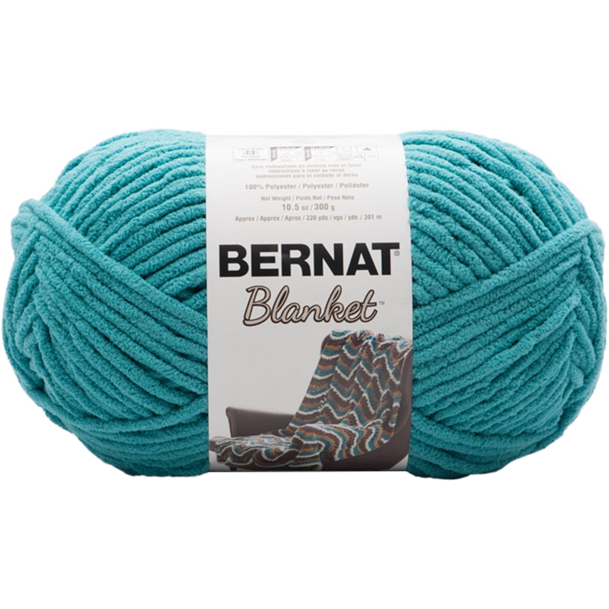 Click here for Bernat Blanket #6 Super Bulky Polyester Yarn  Aqua... prices