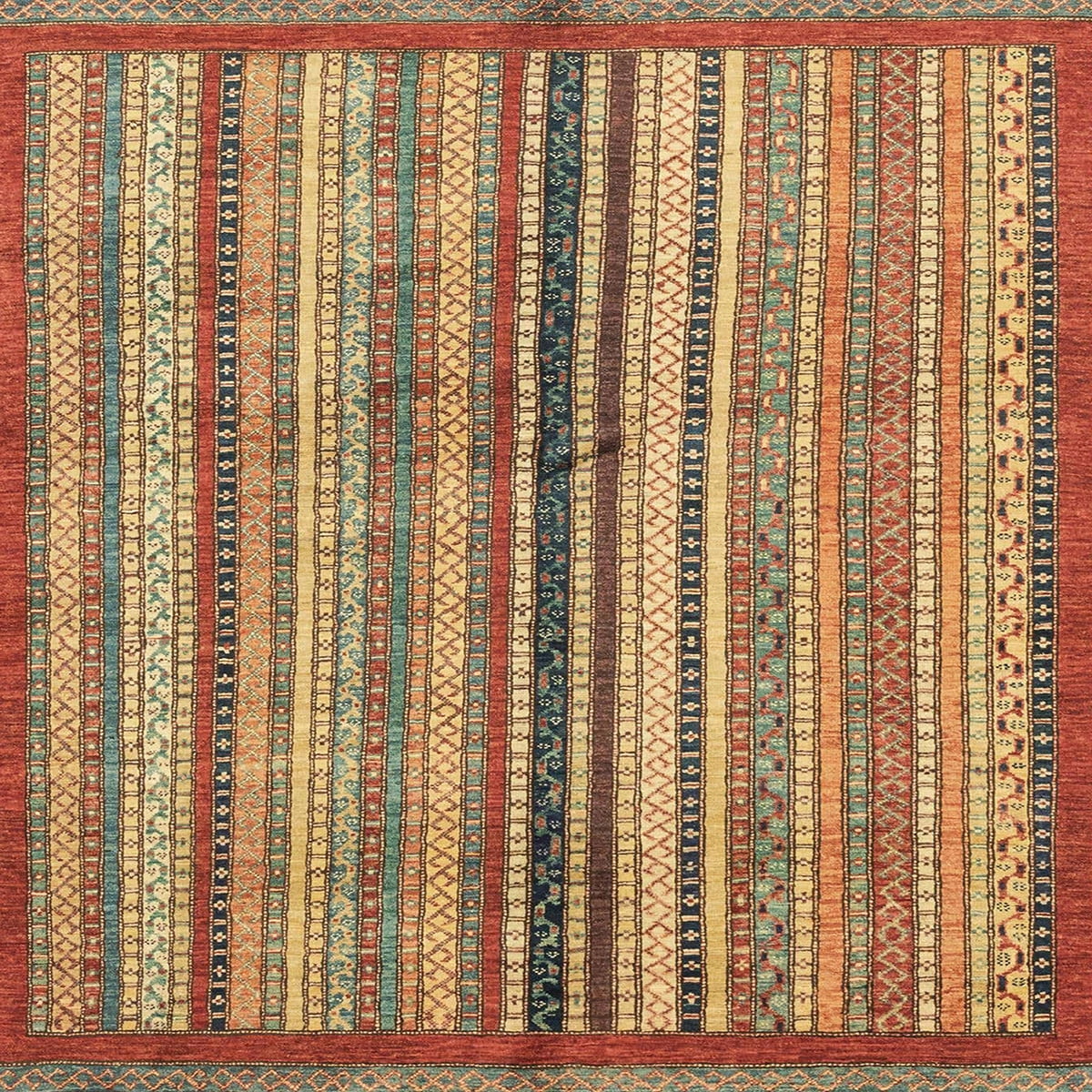 Ahgly Company Indoor Square Abstract Metallic Gold Abstract Area Rugs ...