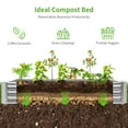 Land Guard Galvanized Steel Raised Garden Bed, 6×3×1ft Planter Box ...