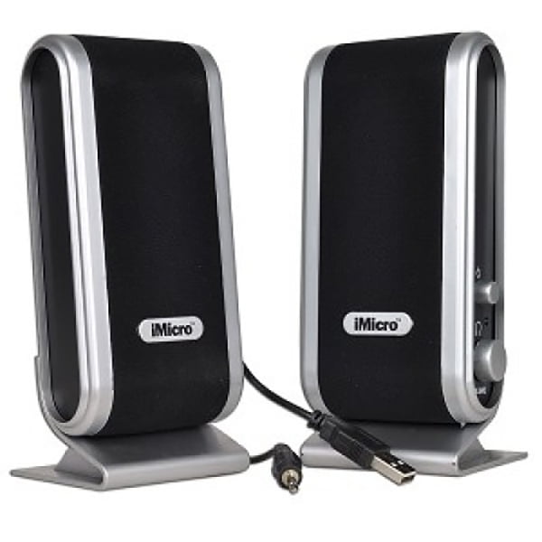 iMicro 2 Channel USB 2.0 Multimedia Computer Speakers System w ...