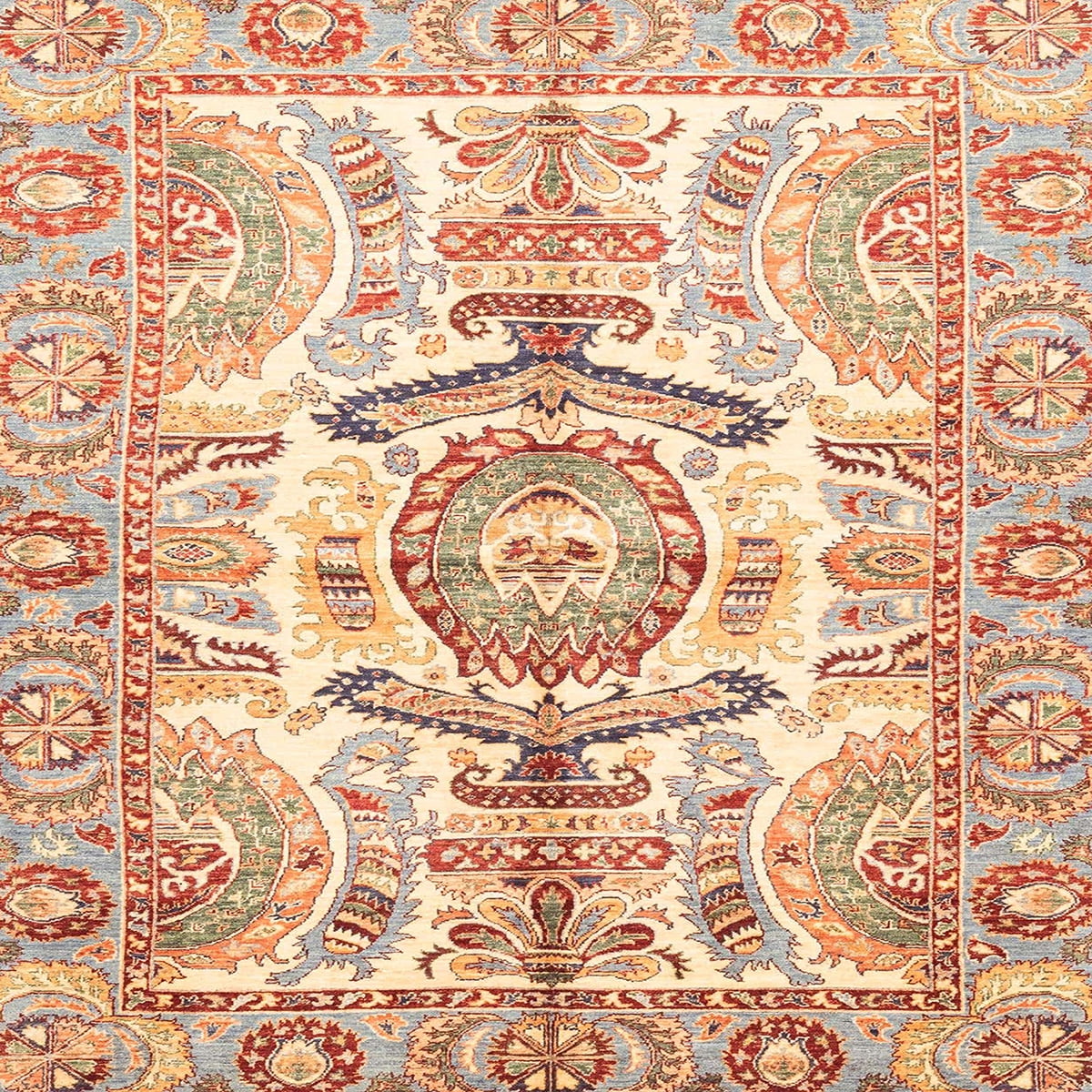 Ahgly Company Indoor Square Abstract Orange Abstract Area Rugs, 8 ...