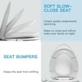 Bidet Toilet Seat, Adjustable Water Pressure, Self-Cleaning, Rear and ...
