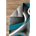 Glory Rugs 8x10 Modern Area Rug, Turquoise Swirls, Living Room/Bedroom ...