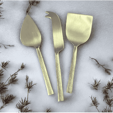 Beautiful 6 Piece Stainless Steel Knife Set in White Champagne Gold ...