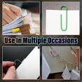 200 Pack Colored Paper Clips Small Size 1.1 Inch 28mm Vinyl Coated ...
