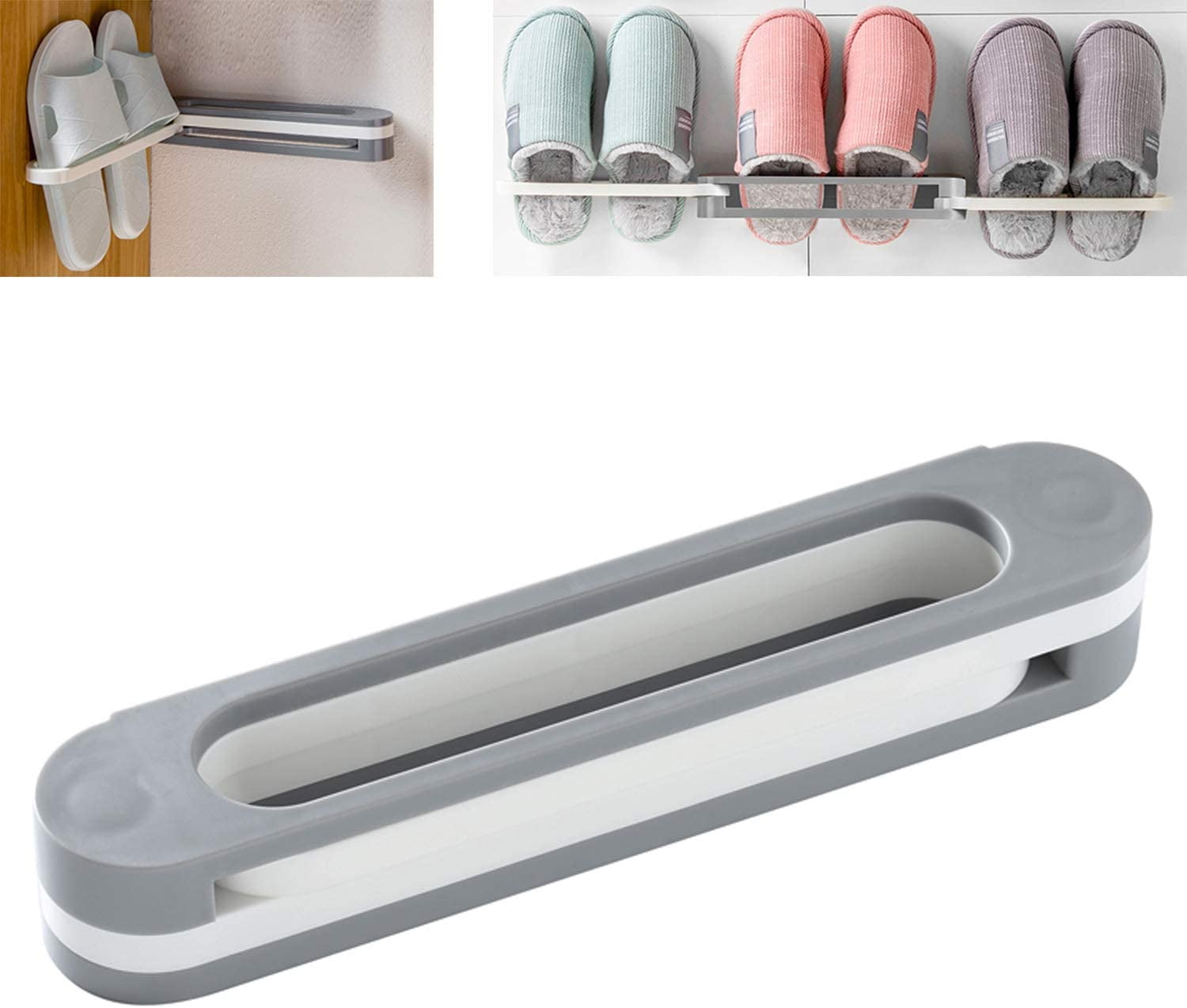 SPRING PARK Slippers Rack Hanging Shoe Organizers,3 in 1 Folding Holder ...