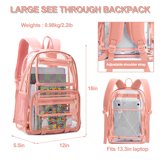 DAKIMOE Girls Transparent Waterproof Backpack, Clear - Walmart.com