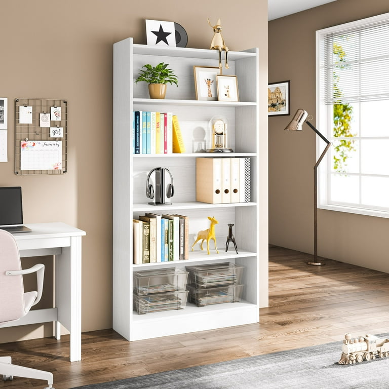Tribesigns 6 Tier Open Bookcase 72 inch Large Tall Bookshelf with Storage Shelves Modern Wood Free Standing Library