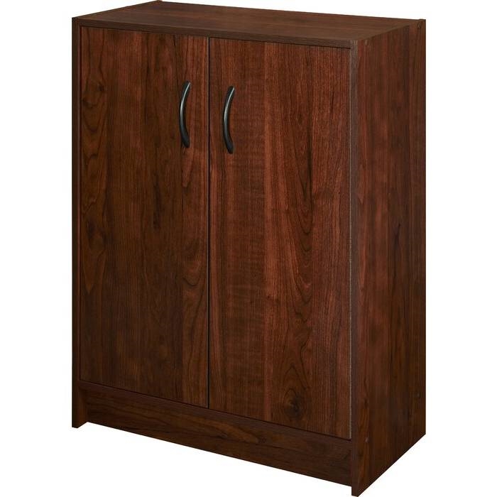 Modern Cherry 2 Door Adjustable Shelves Accent Cabinet Storage Chest ...