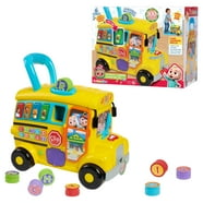 CoComelon Official Yellow JJ School Bus with Sound, 10IN Feature ...