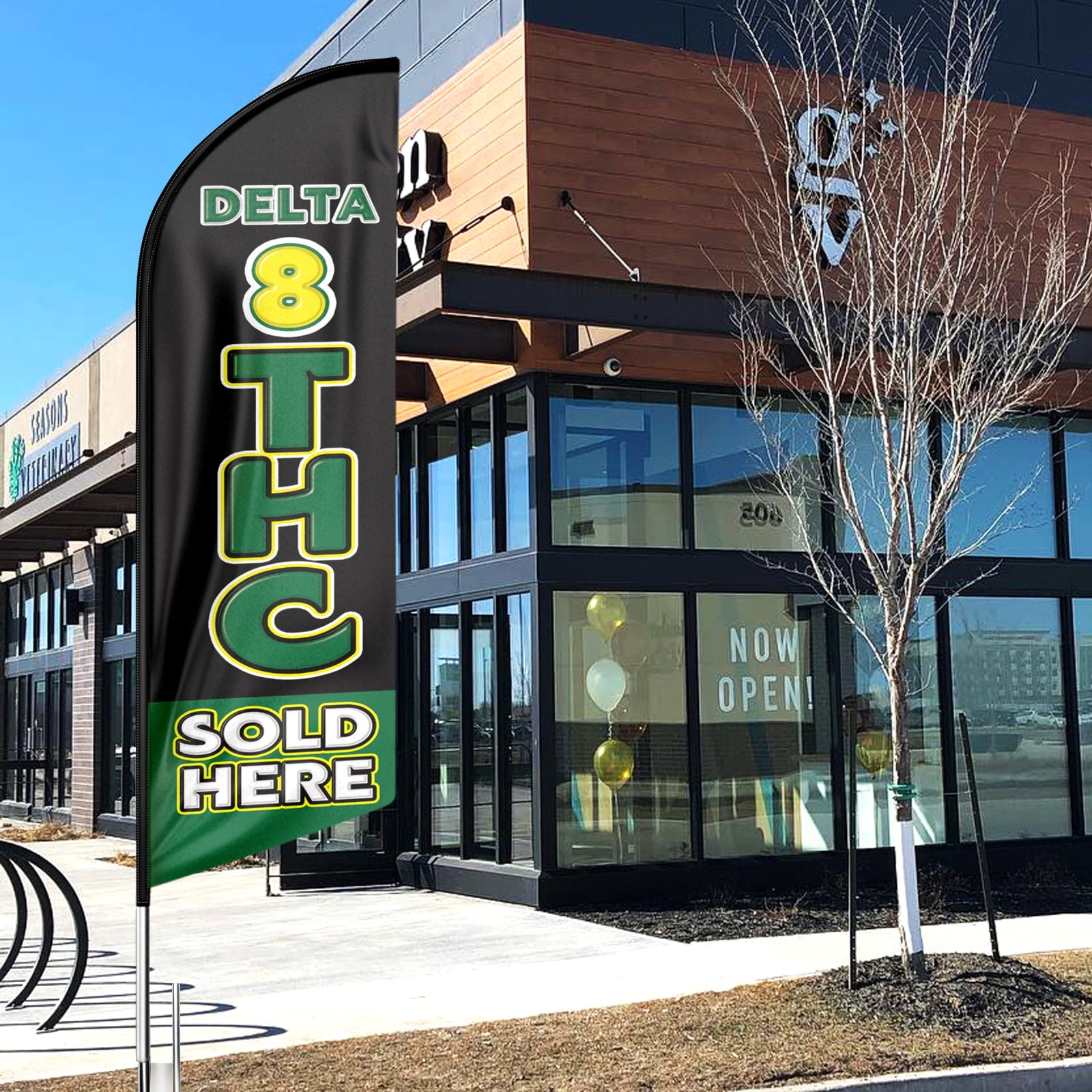 Delta 8 THC for Sale Here Sign Feather Flag with Pole Kit,8FT Sale ...