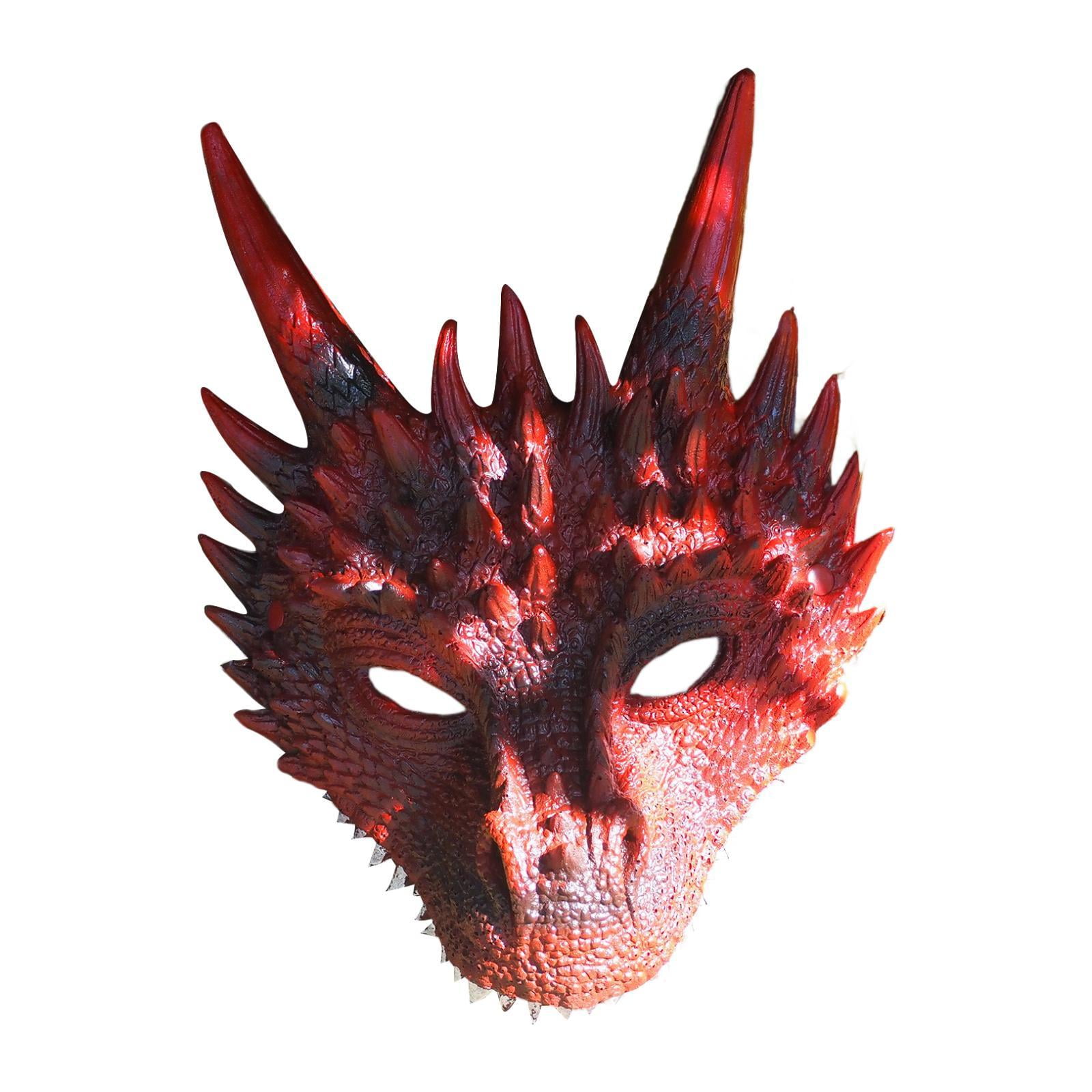 Máscara de dragón,Máscara de dragón para cosplay,máscara facial,Máscara ...