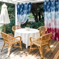 1 Panel Outdoor Curtains for Patio Waterproof 54"x84", Blue White Red ...