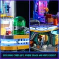 FUNWHOLE Cyberpunk Mansion Lighting Building-Bricks Set - 2524 Pcs ...