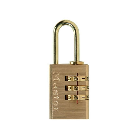 Master Lock - Brass Finish 20mm 3-Digit Combination Padlock | Walmart ...