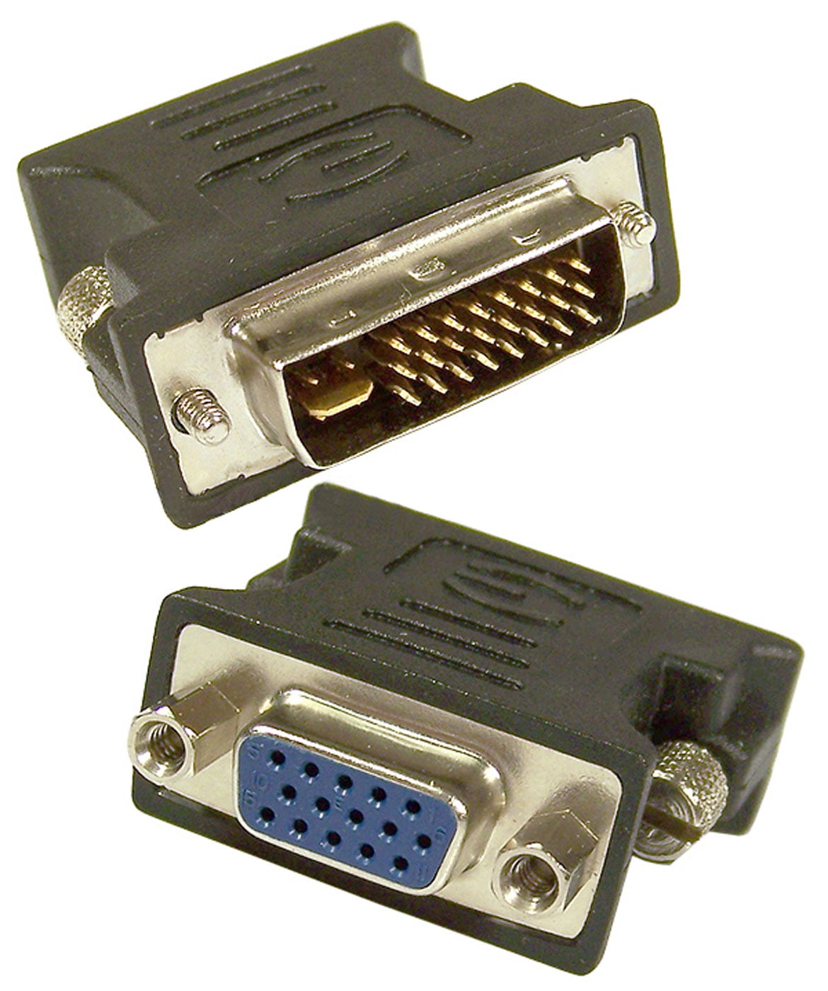 HP DVI-I-Male to VGA-Female Black Adapter 612330-003 DVI-I to DB-15 ...